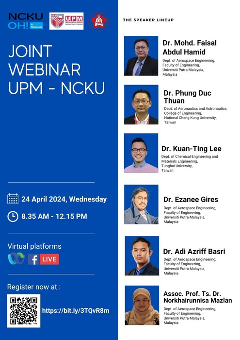 JOINT WEBINAR BETWEEN UPM - NCKU event arranged by NCKU Overseas Hub in Malaysia